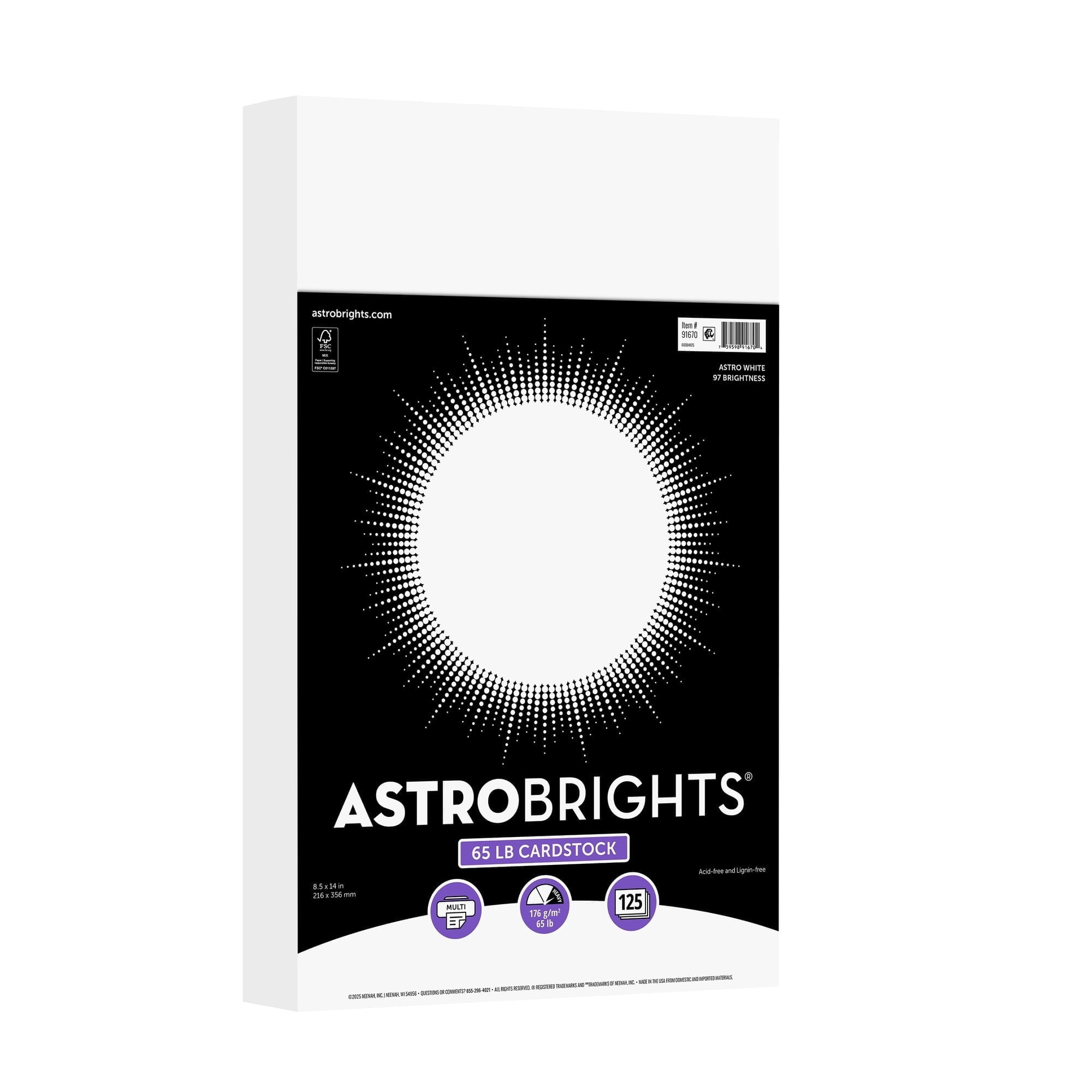 Astrobrights Legal Size Cover Cardstock, 8.5" x 14", 65 lb./176 Gsm, 97 ...