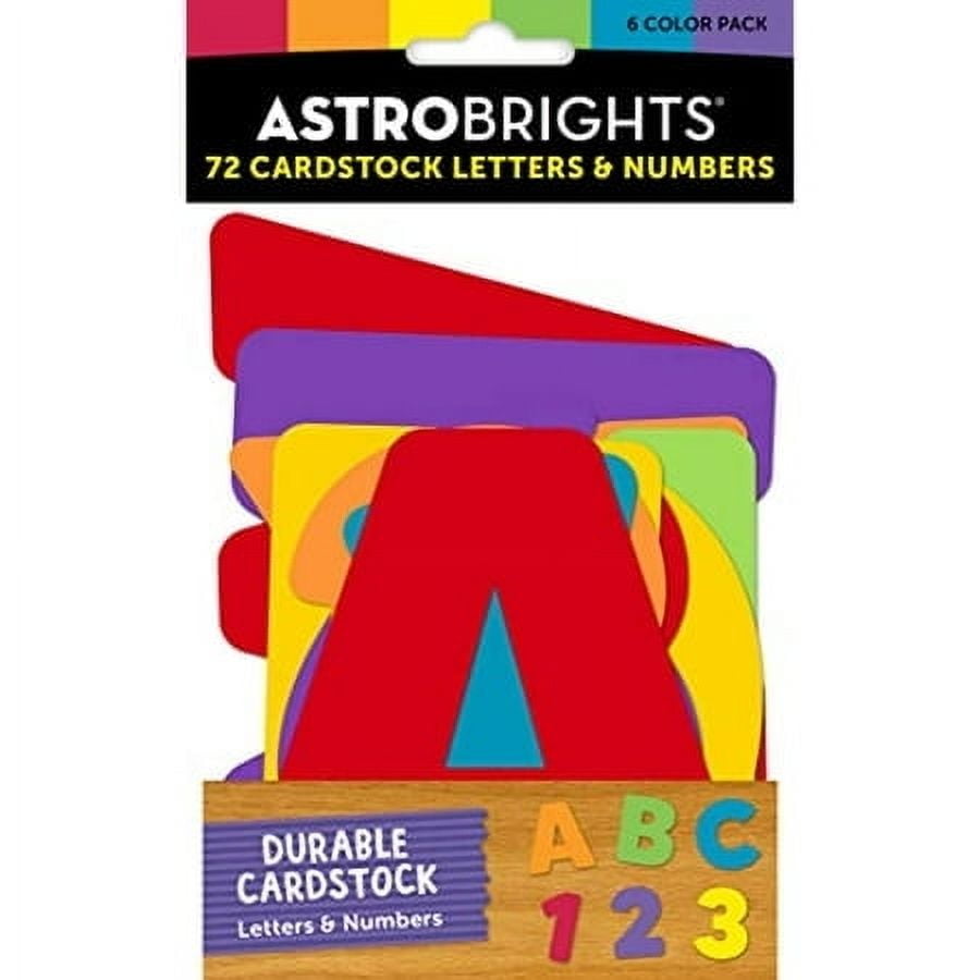 Astrobrights® Numbers And Letters, Pre-K to Grade 5, Multicolor, Pack ...
