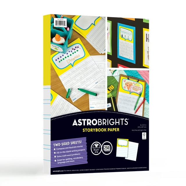 Astrobrights, Storybook Paper, 8" x10.5", 24 lb./89 Gsm, White, 250 ...