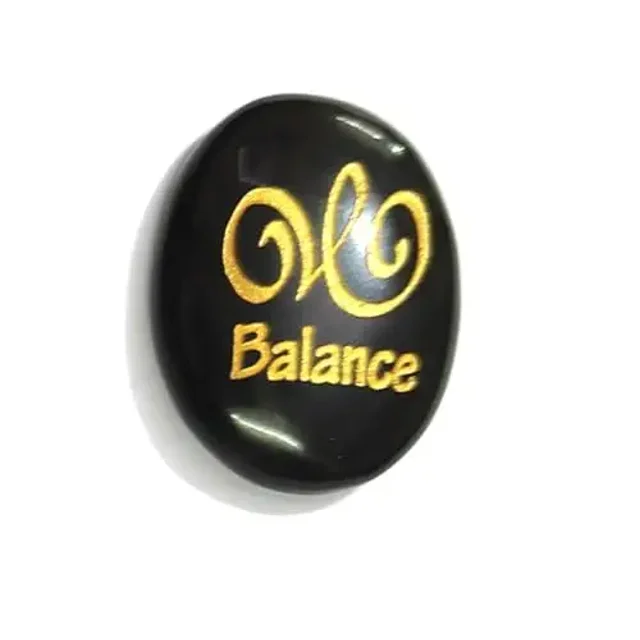 Astroghar Balance Angelic Zibu Symbol Engraved Natural Black Tourmaline ...