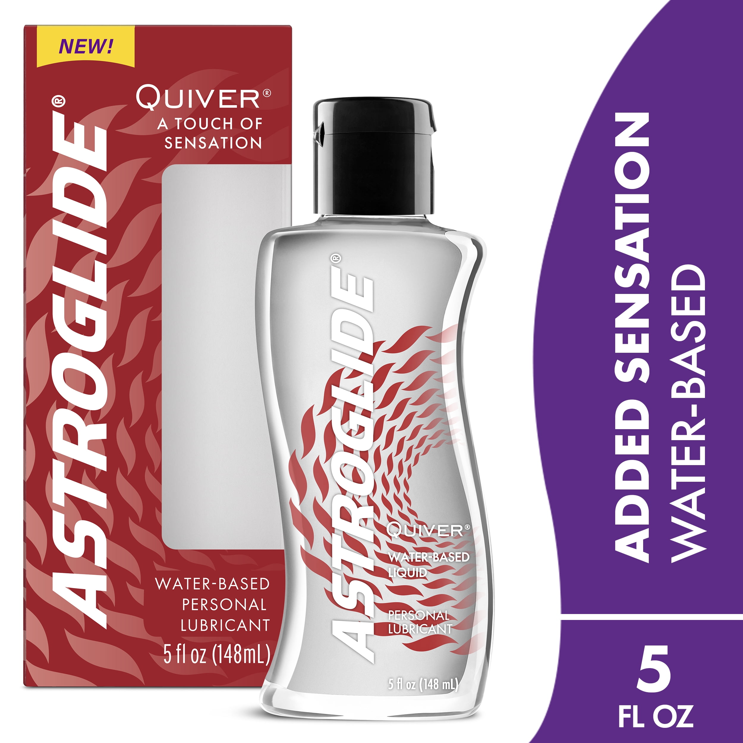 Astroglide Quiver® Personal Lubricant (5oz), Arousal Lube, Toy-Safe ...