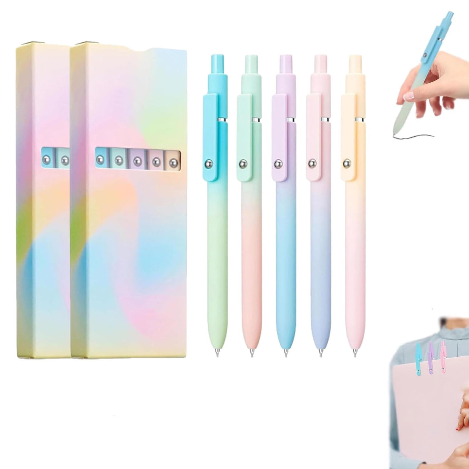Astroline Pen, Astrolone Gel Pens, Gradient Gel Pen Set, Press Type ...