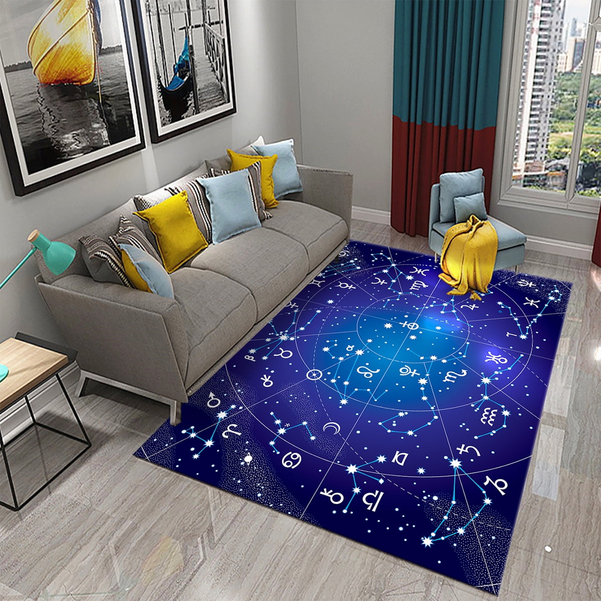 Astrology Carpet Twelve tellations Rug Horoscope Theme Rectangle Area ...