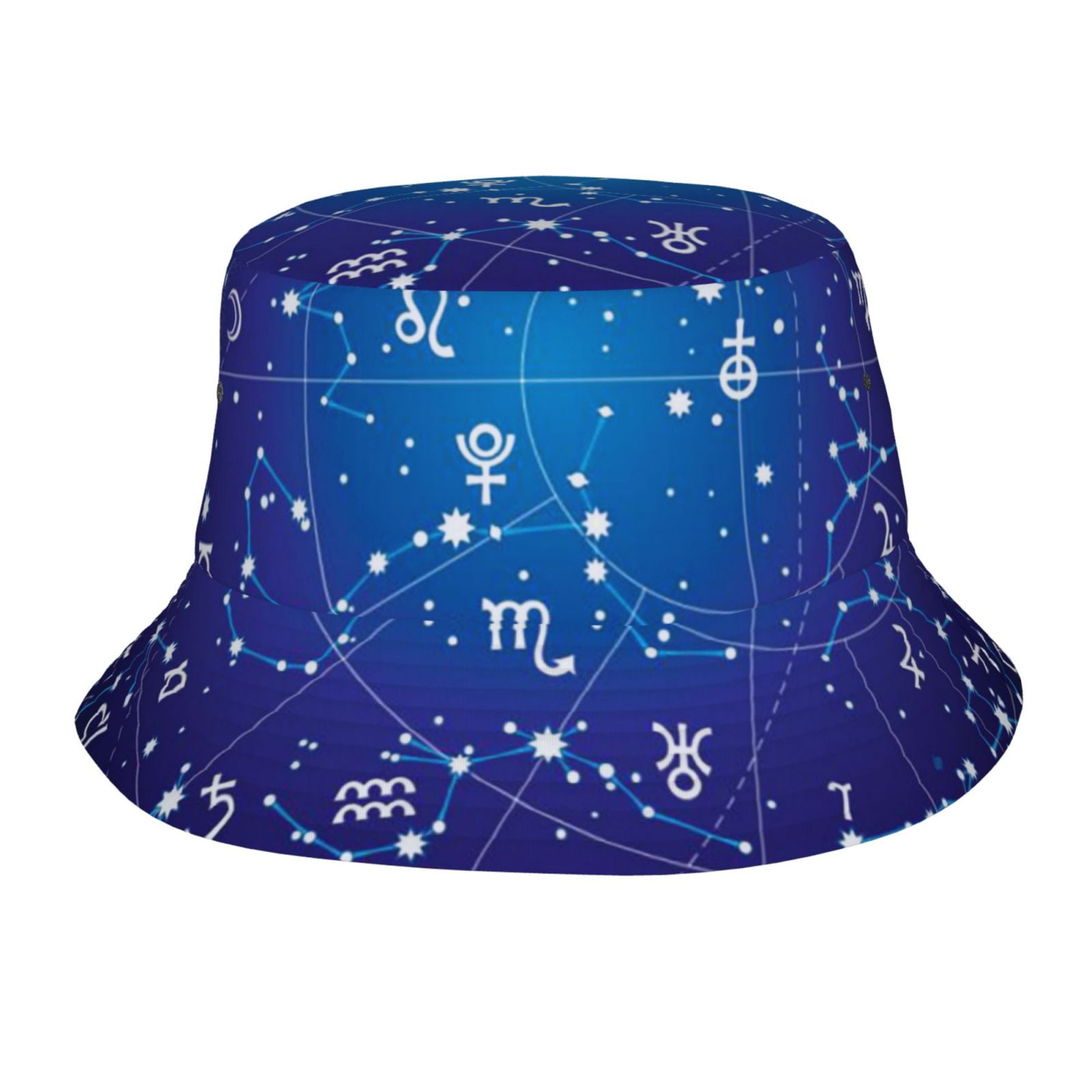 Astrology Constellation Of Zodiac Planets Bucket Hat, Packable ...