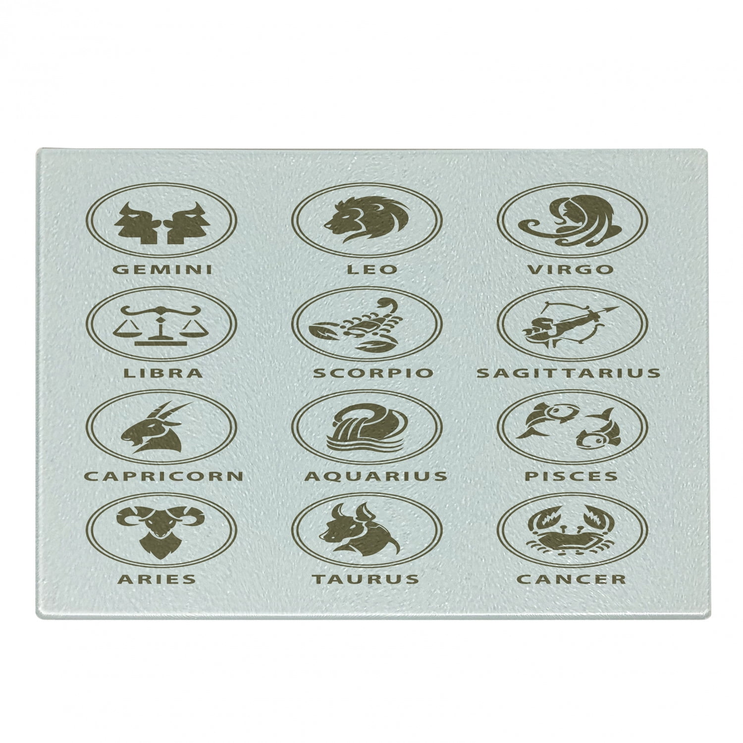 Astrology Cutting Board, Classic Zodiac Chart Astrologicy Signs ...