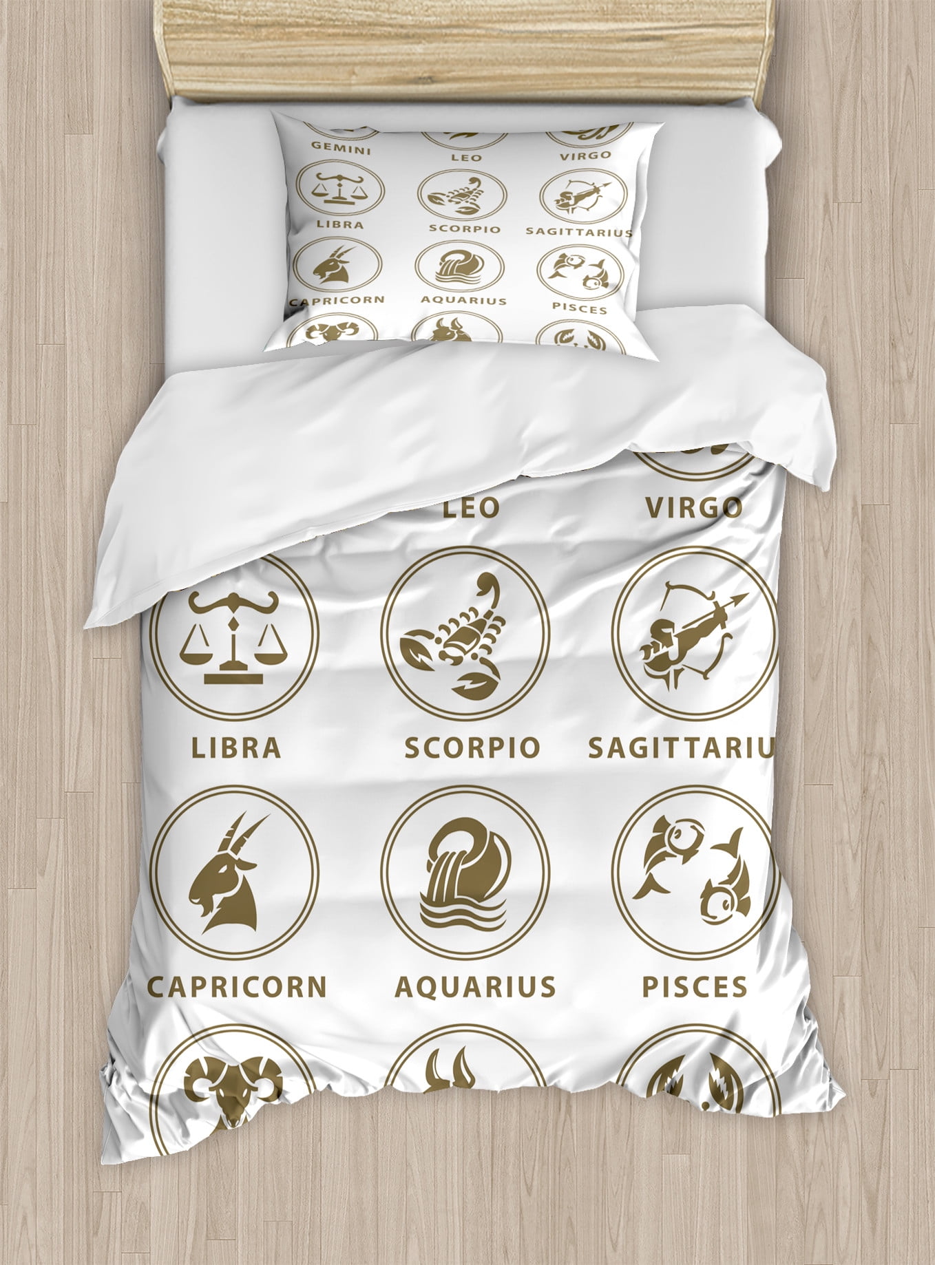 Astrology Duvet Cover Set, Classic Zodiac Chart Astrologicy Signs ...