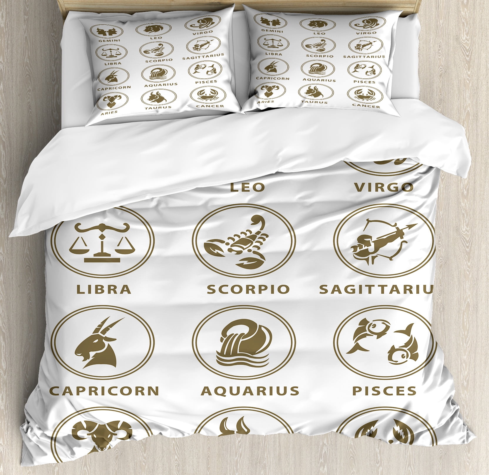 Astrology Duvet Cover Set, Classic Zodiac Chart Astrologicy Signs ...