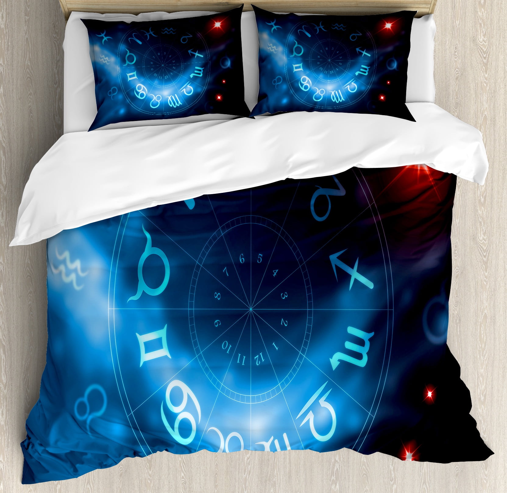 Astrology Duvet Cover Set, Horoscope Circle Signs Virgo Scorpio ...