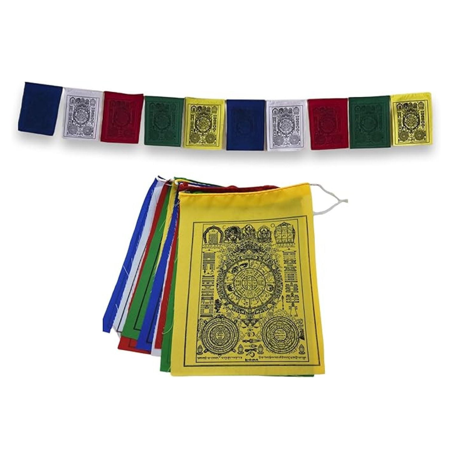 Astrology Prayer Flags - Wheel of Zodiac Signs - Tibetan Style ...