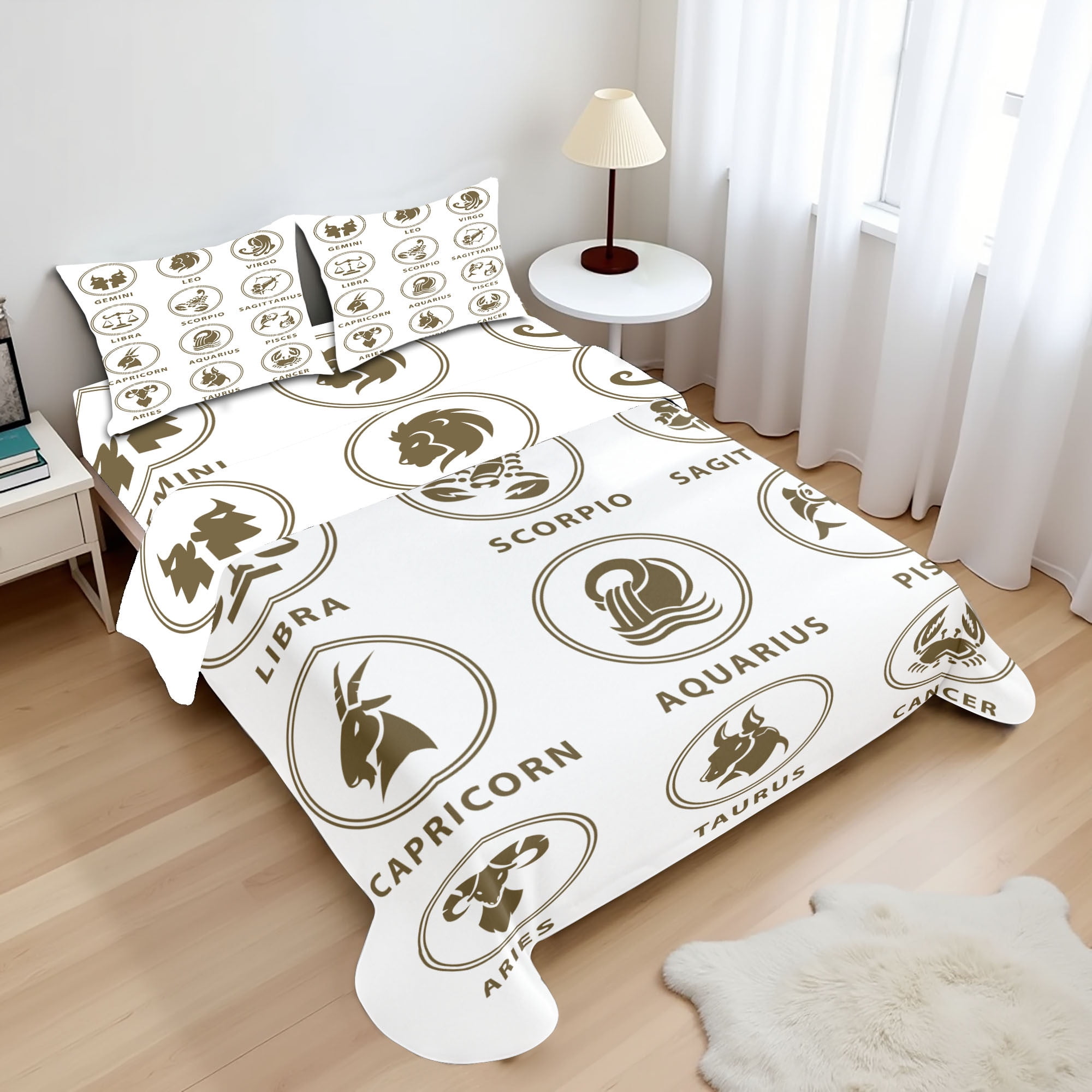 Astrology Sheet Set, Classic Zodiac Chart Astrologicy Signs Stiylish ...