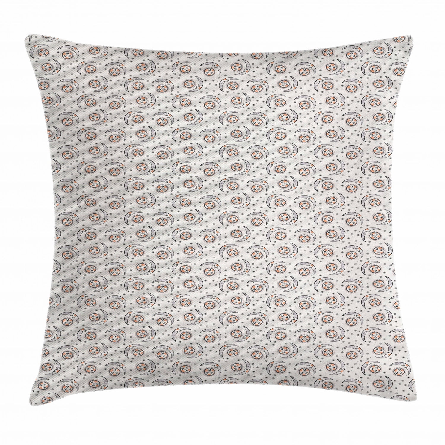 Astrology Throw Pillow Cushion Cover, Celestial Pattern with Moons Suns ...