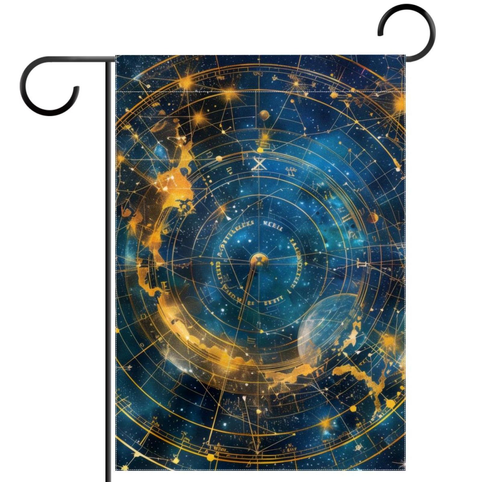 Astrology Wheel with Zodiac Signs on Constellation Map Welcome Garden ...