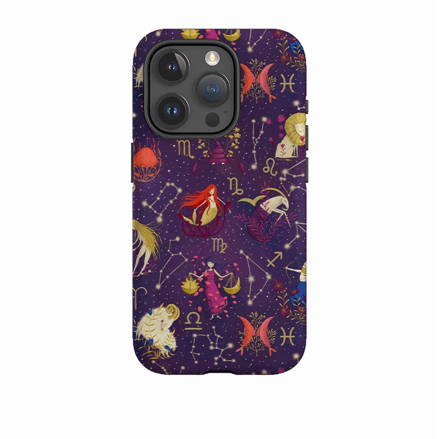 Astrology Zodiac Pattern Graphic Art iPhone Case 17 16 15 14 13 12 11 ...