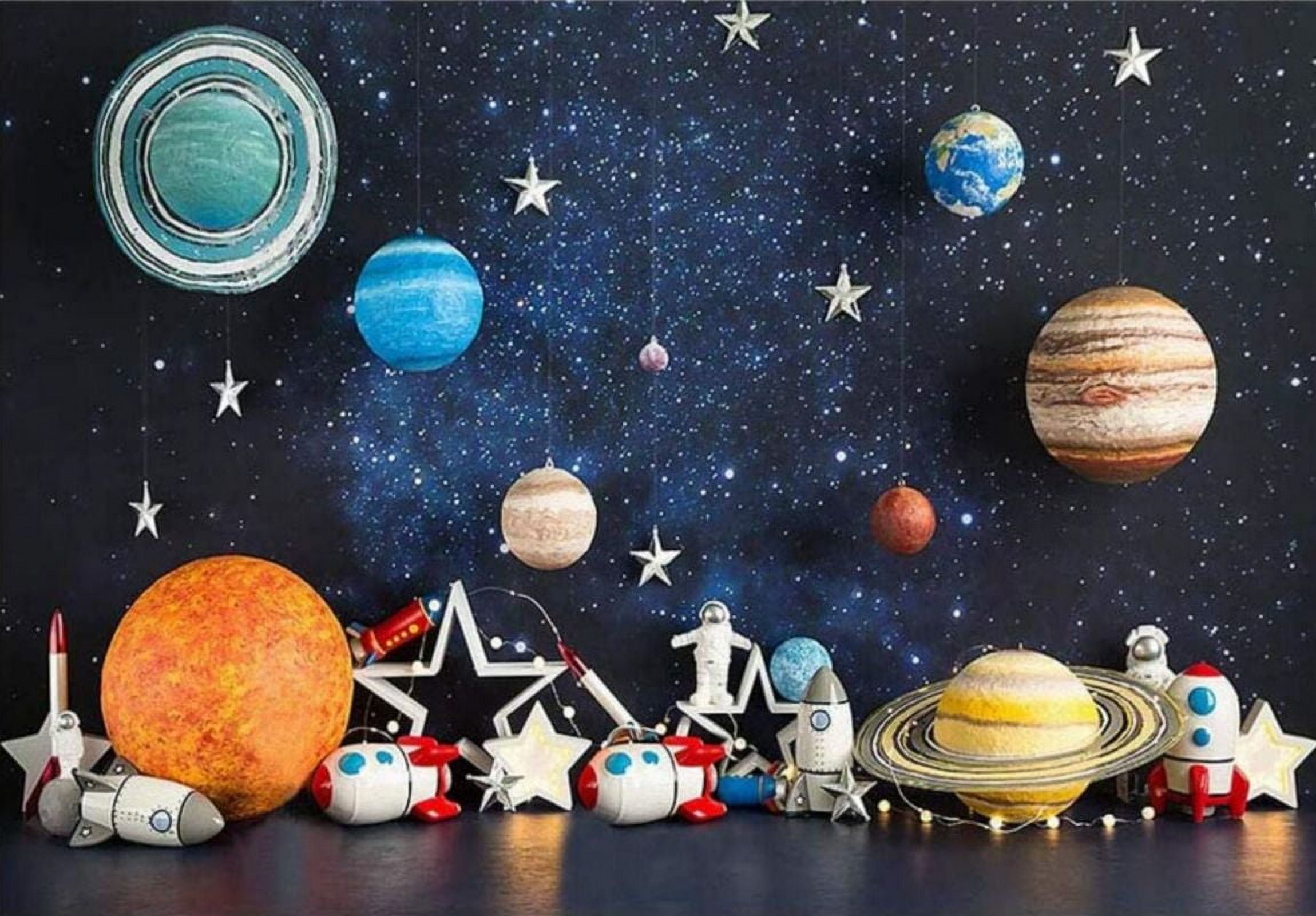 Astronaut Background Photography Backdrops Banner Custom Birthday ...
