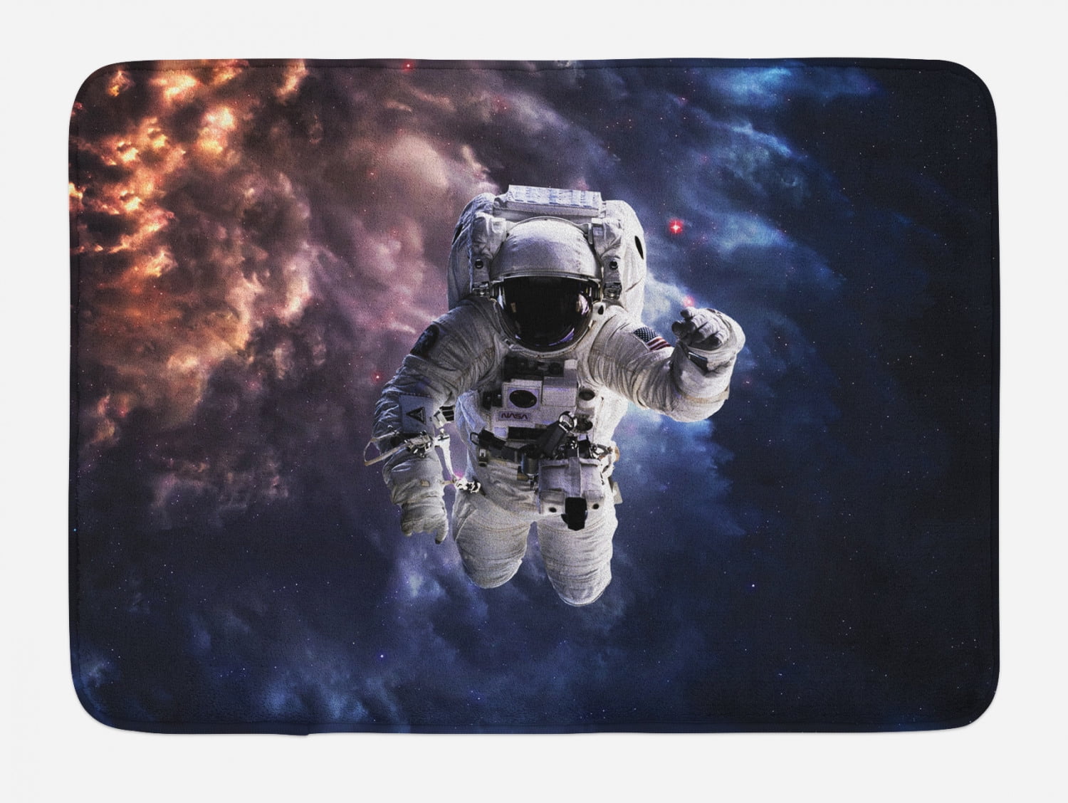 Astronaut Bath Mat, Realistic Space Suit in Space Hovering in Emptiness ...
