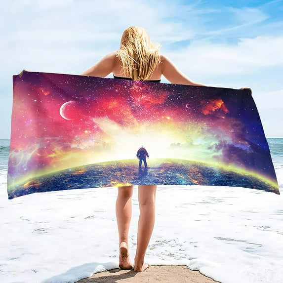 Astronaut Beach Towel for s Microfiber Pool Absorbent Quick Dry Sand ...