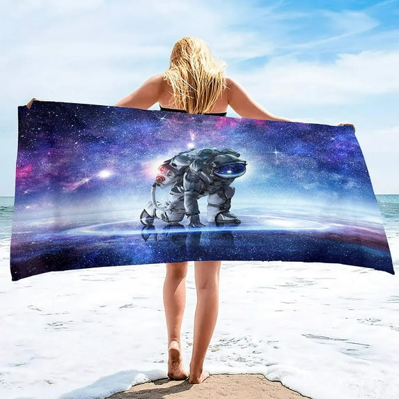 Astronaut Beach Towel for s Microfiber Pool Absorbent Quick Dry Sand ...