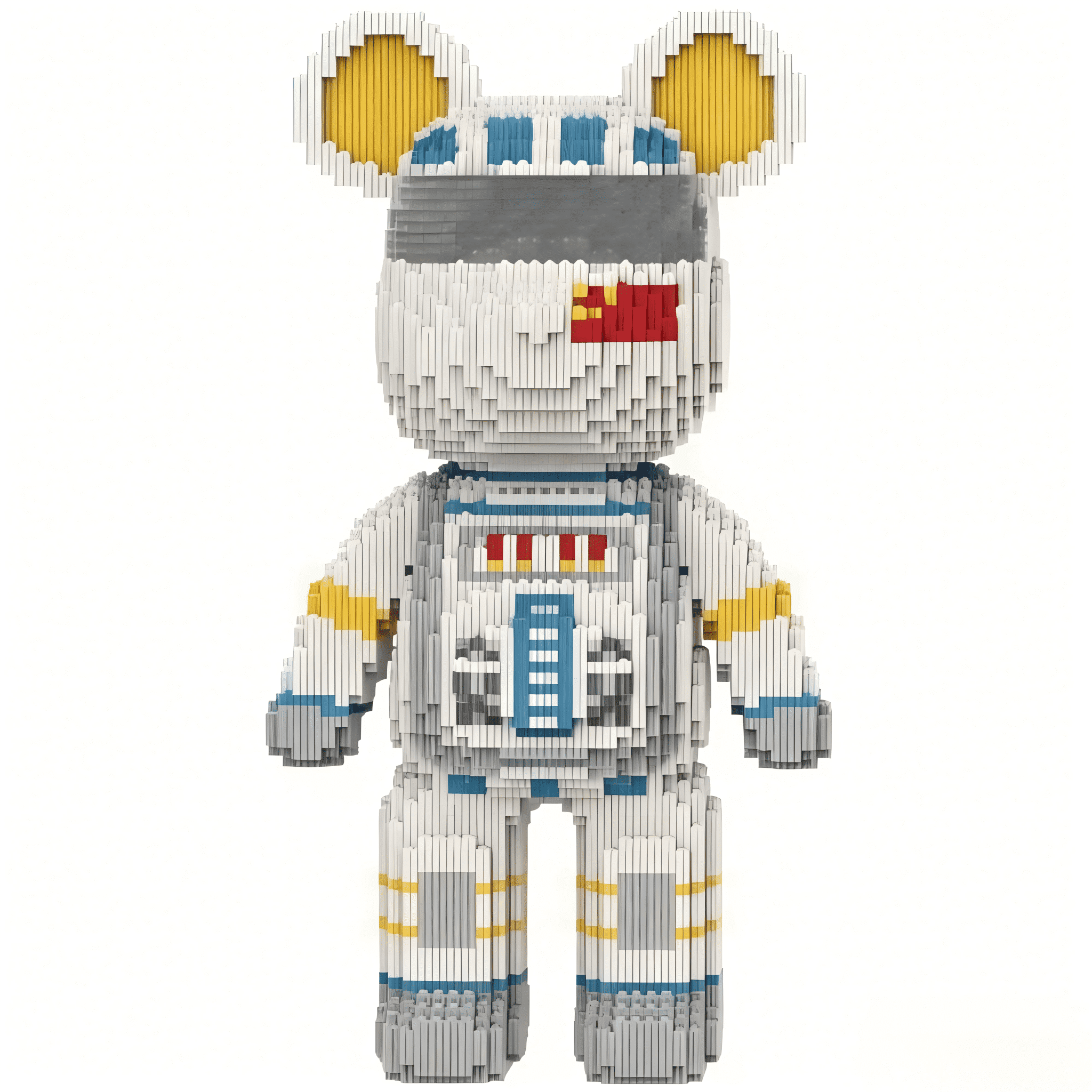 Astronaut Bear Building Blocks Set, Cute Bear Decor with Storage Drawer ...