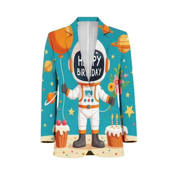 Astronaut Birthday In Space Men Blazers Slim Clothing Summer Jacket Man ...
