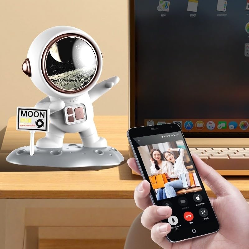 Astronaut Bluetooth Speaker with LED Display, 1200mAh Battery, Type-C ...