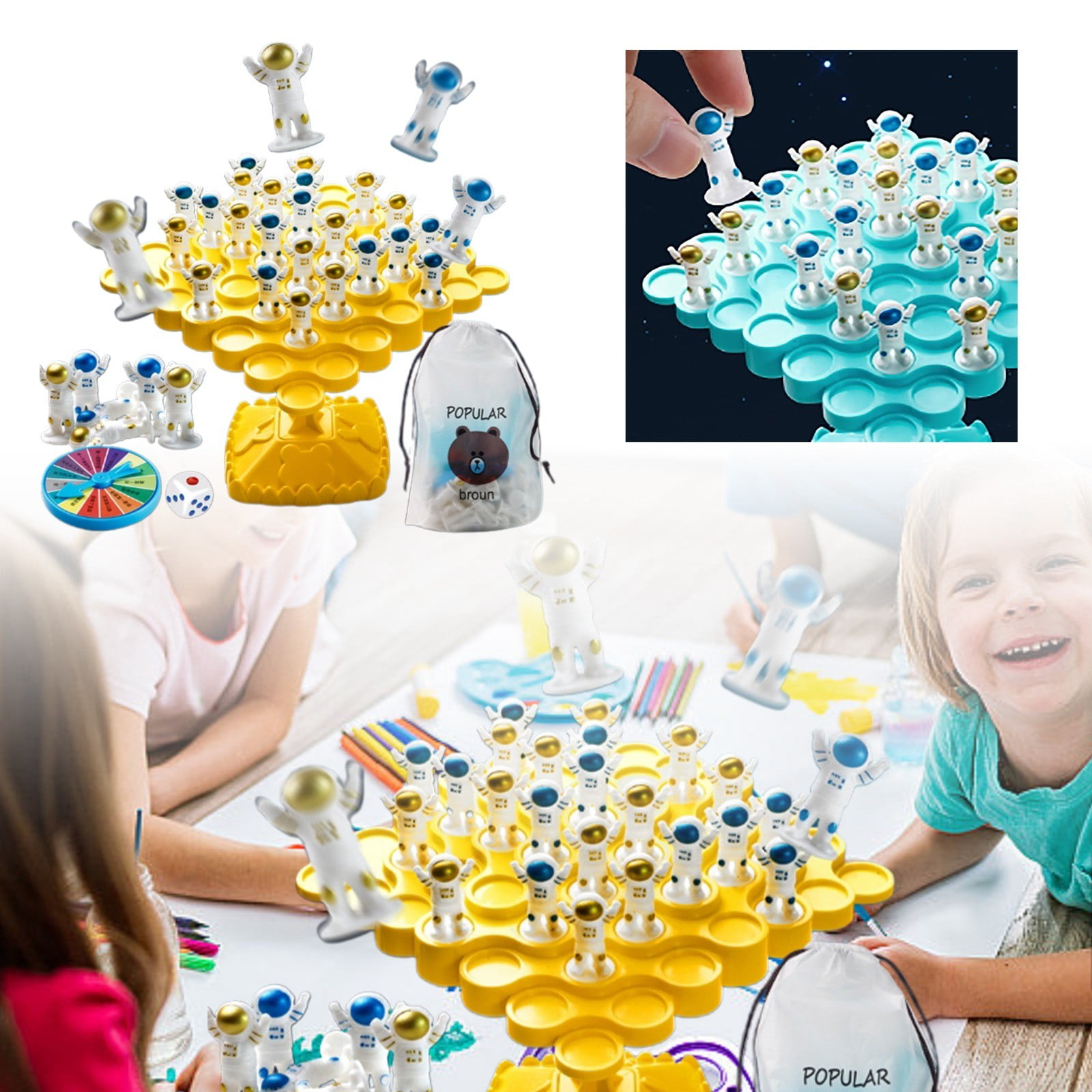 Astronaut Board Game for Kids Adults Family Tabletop Puzzle Interactive ...