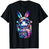 Astronaut Bunny Easter Day Rabbit USA Funny Outer Space T-Shirt ...