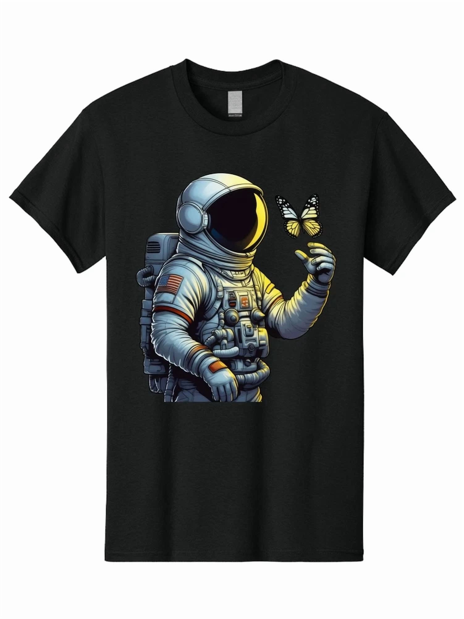 Astronaut Butterfly Space Exploration Cosmic Galaxy Monarch Unisex T ...