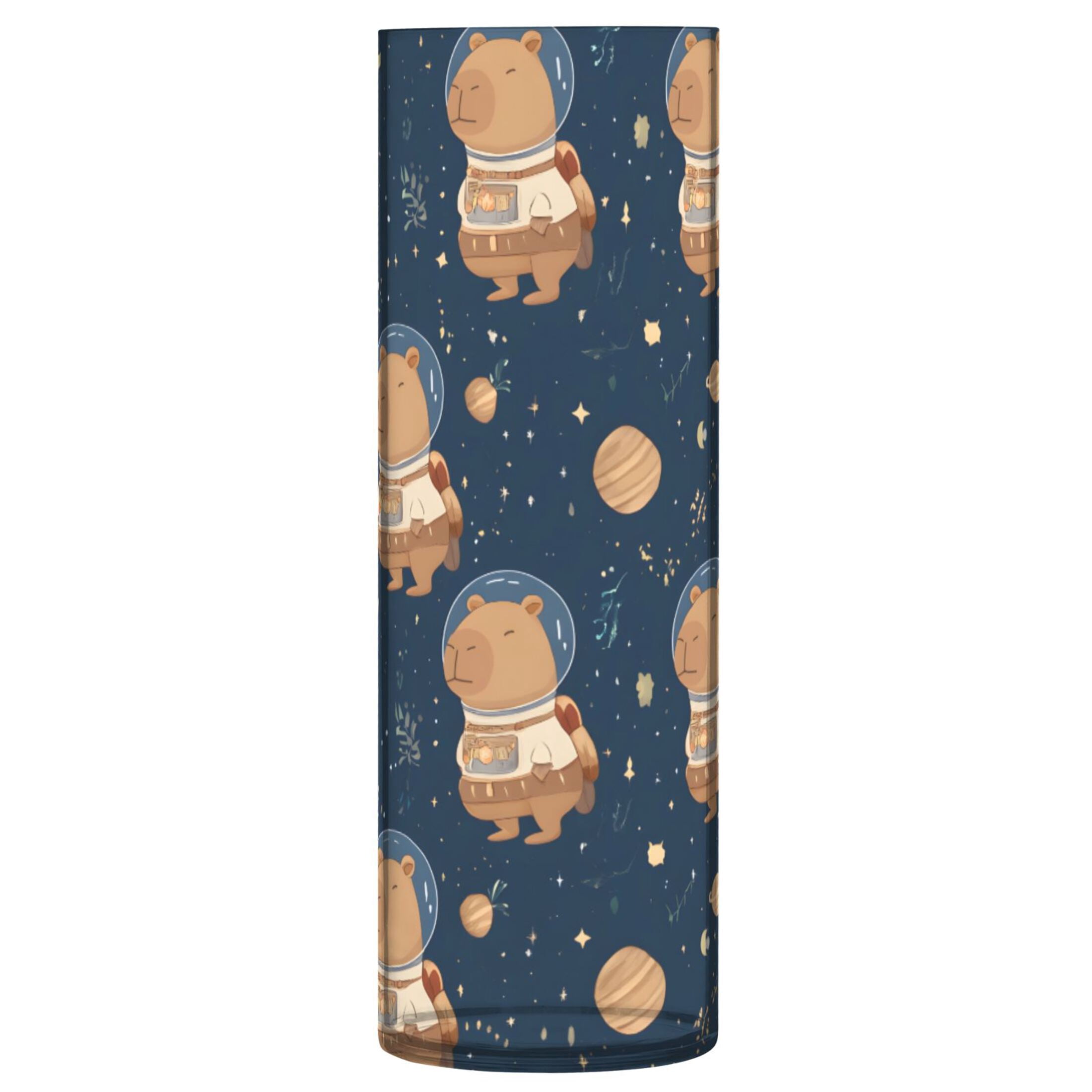 Astronaut Capybara Pattern Vase Flower Vase Clear Unbreakable Plastic ...