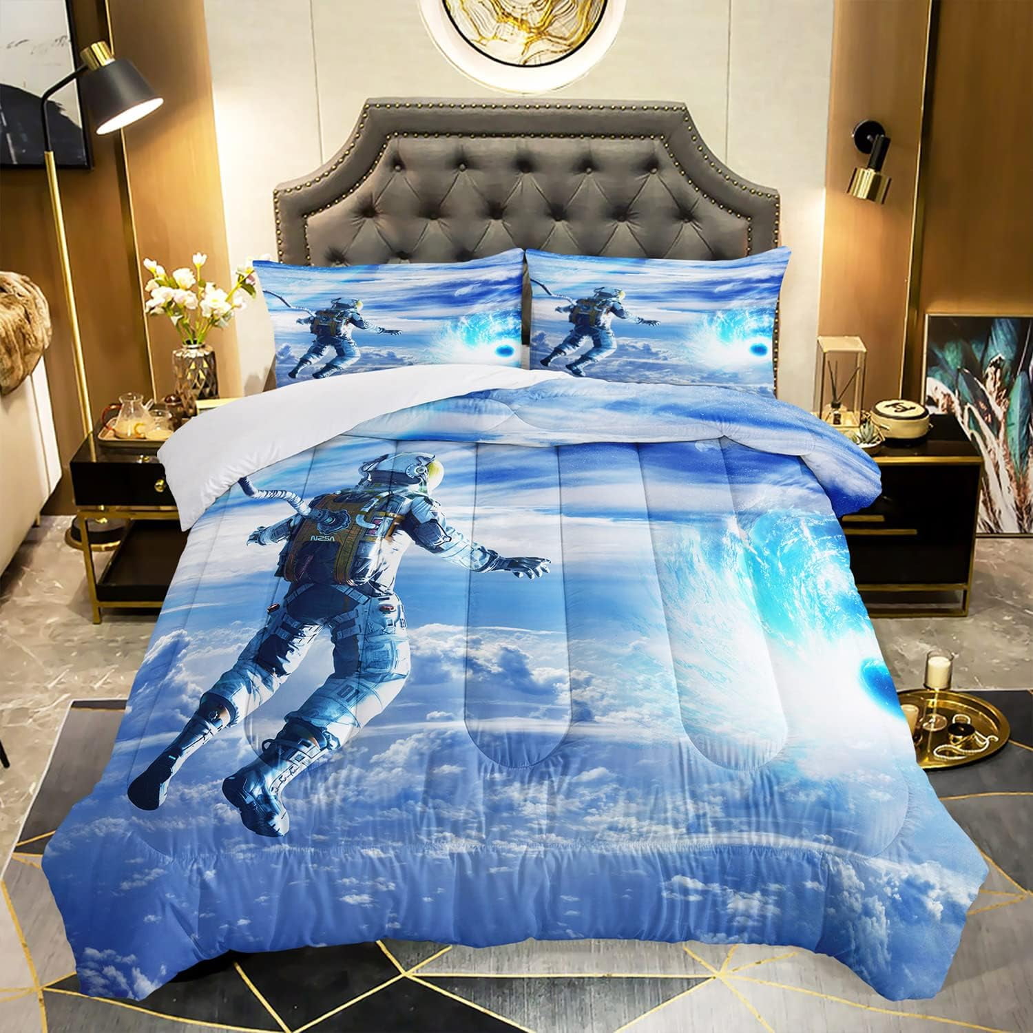 Astronaut Comforter Set for Teens Boys Kids Girls, Space Astronaut ...