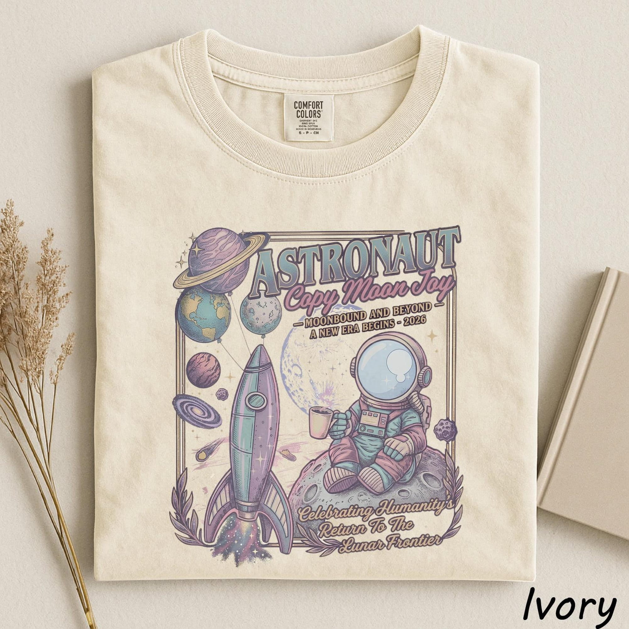 Astronaut Copy Moon Joy Shirt Funny Moon Quote Shirt Artemis II Shirt ...