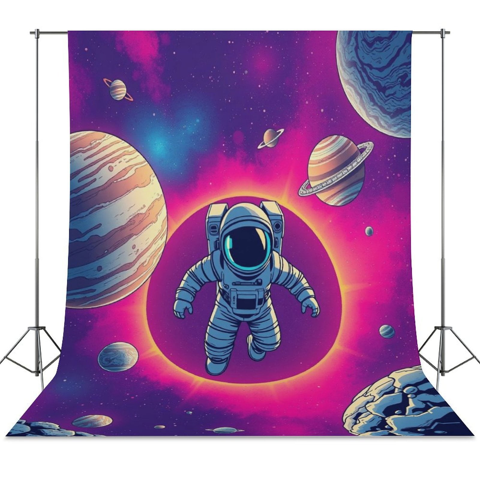 Astronaut Cosmic Journey Party Backdrop Birthday Decoration Backgrounds ...