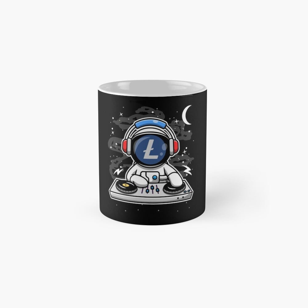 Astronaut DJ Litecoin LTC Coin To The Moon Crypto Token Cryptocurrency ...
