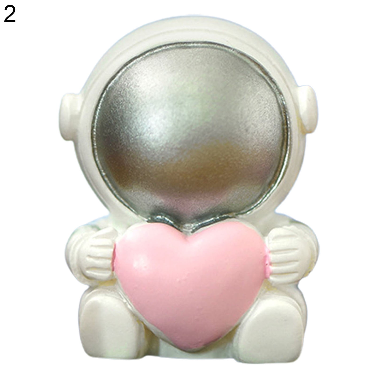 Astronaut Decor Decorative Eye-catching Heart Holding Cake Topper ...