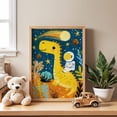 Astronaut Dinosaur Nursery Poster, Space Adventure Wall Art, Unframed ...