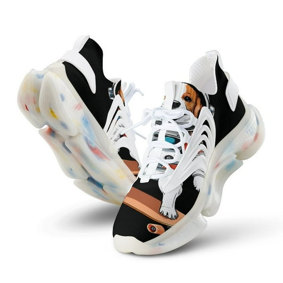 Astronaut Dog Surfing Walking Shoes for Men Woman Lightweight Tennis ...