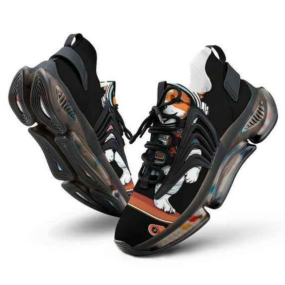 Astronaut Dog Surfing Walking Shoes for Men Woman Lightweight Tennis ...