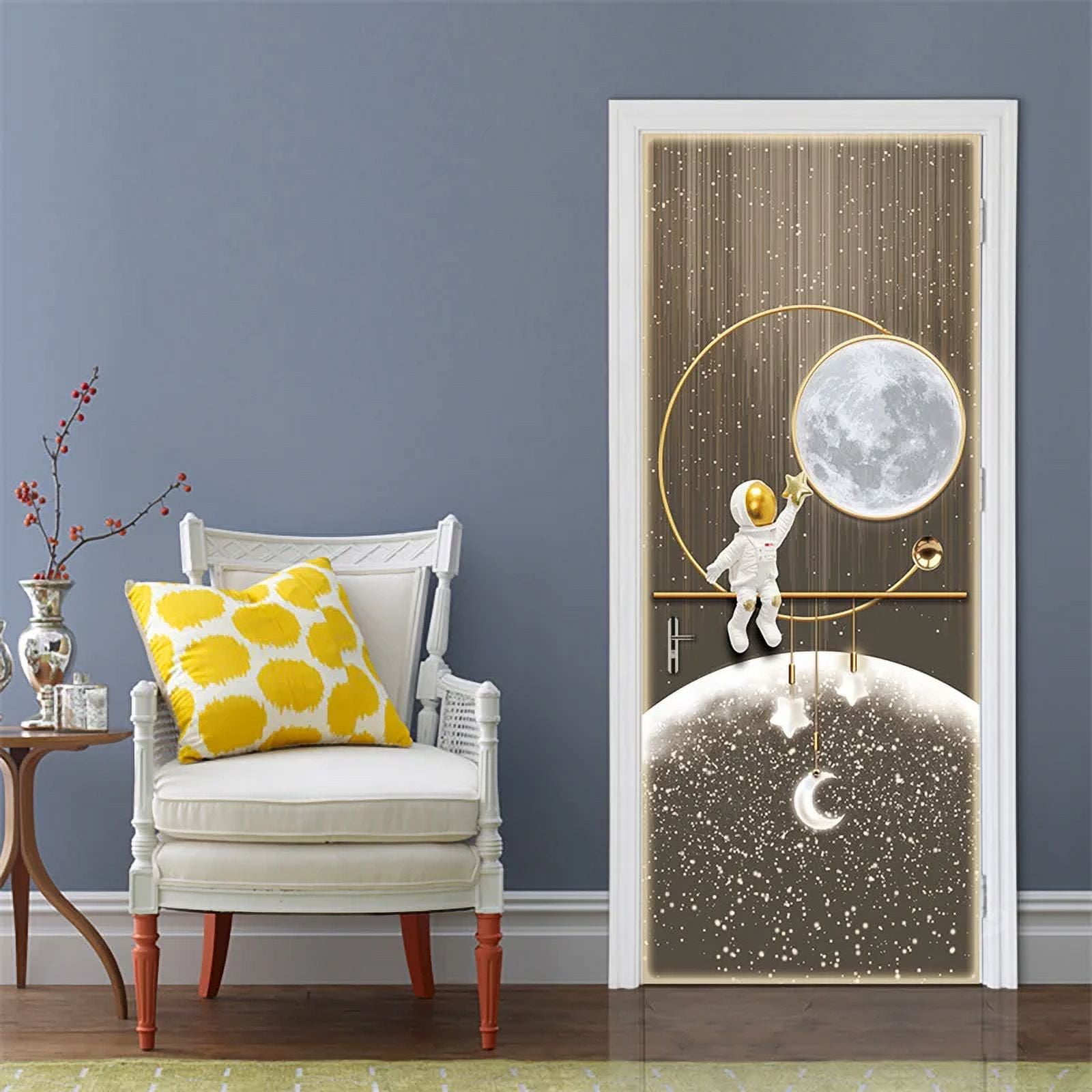 Astronaut Door Sticker Decor for Children's Room Kids Room Wallpaper ...