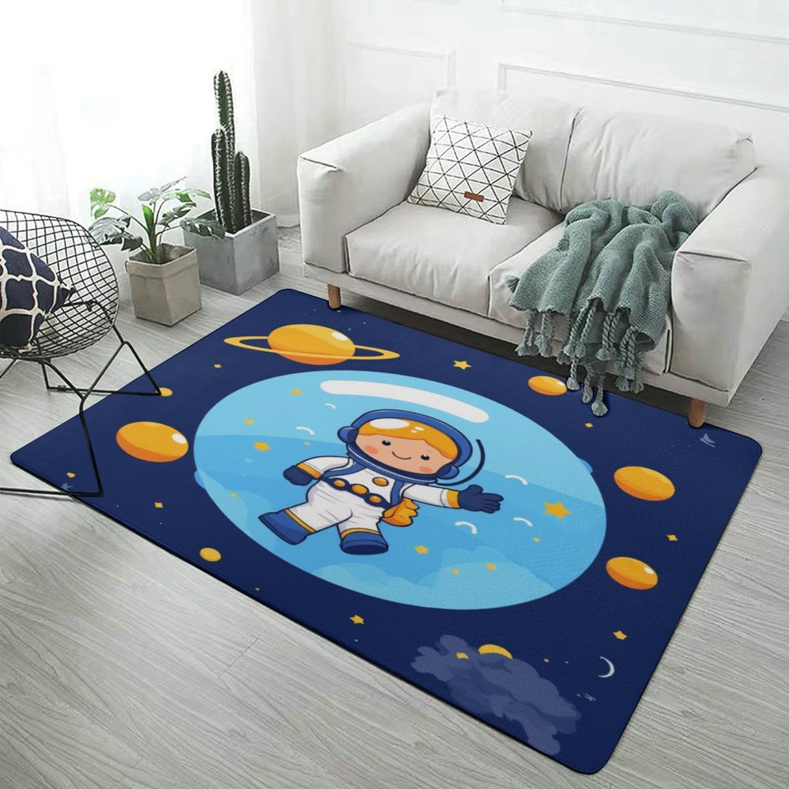 Astronaut Dream Bubble Carpet Style Living Room Bedroom Rug Soft Carpet ...