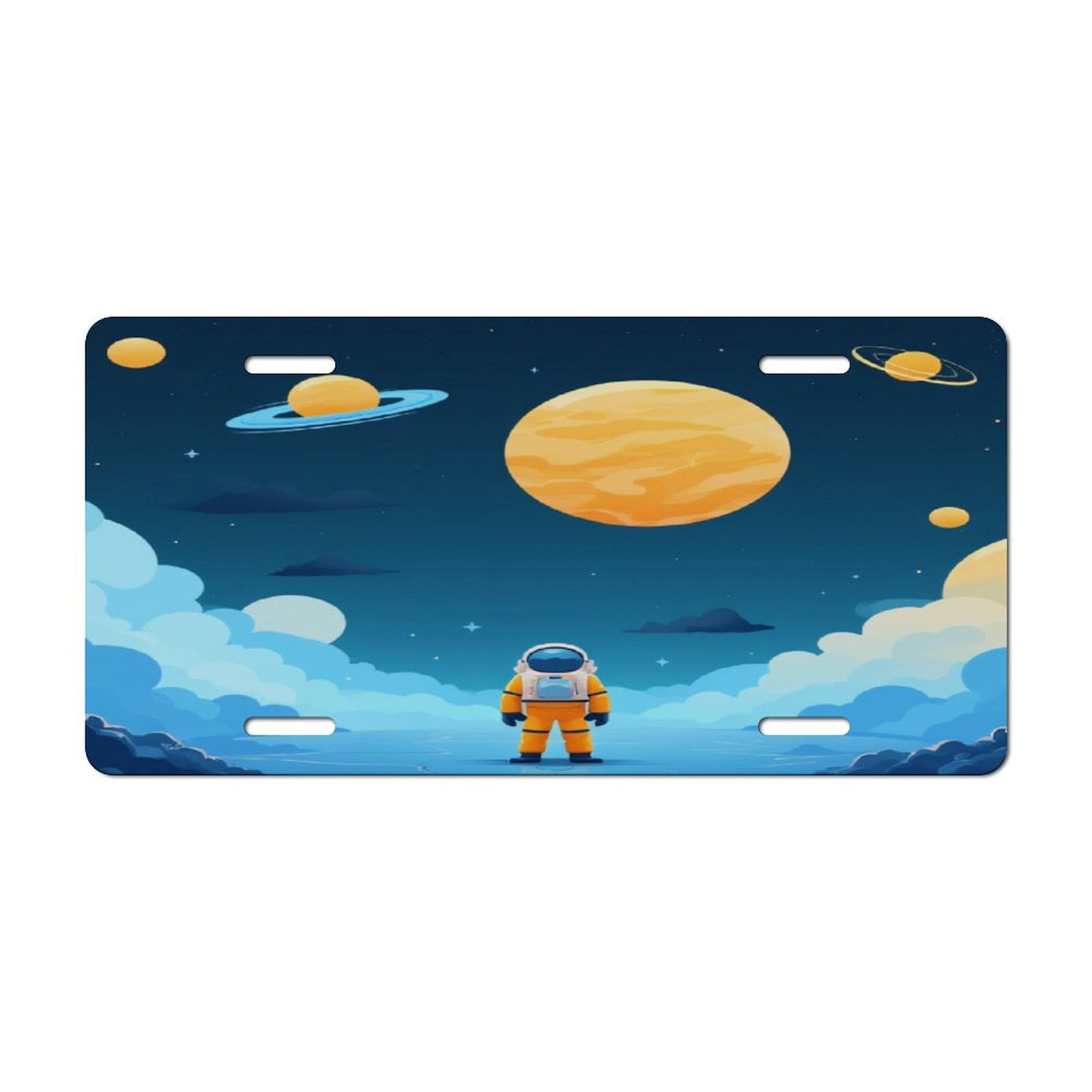 Astronaut Dreaming Planets Car Decorative Front License Plate,Vanity ...