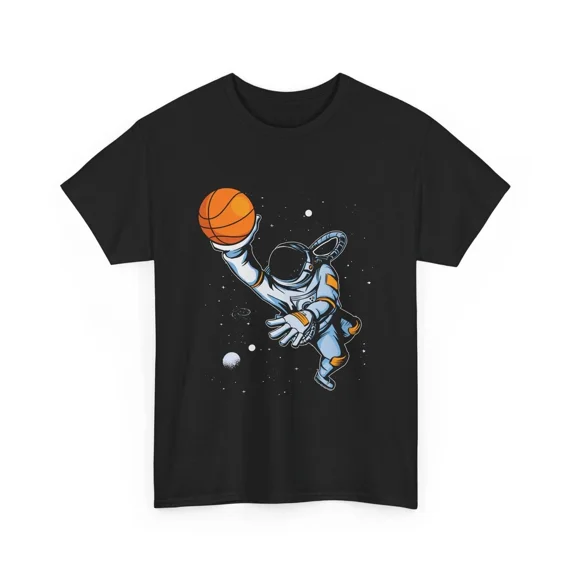 Astronaut Dunking Basketball Space Cosmic Sports Graphic Unisex T-Shirt ...