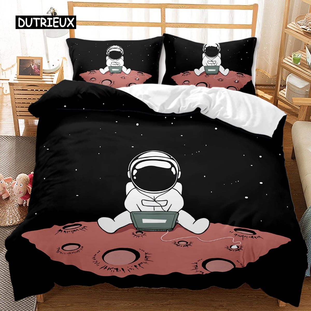 Astronaut Duvet Cover Set Outer Space Tourist Comforter Cover Set for ...