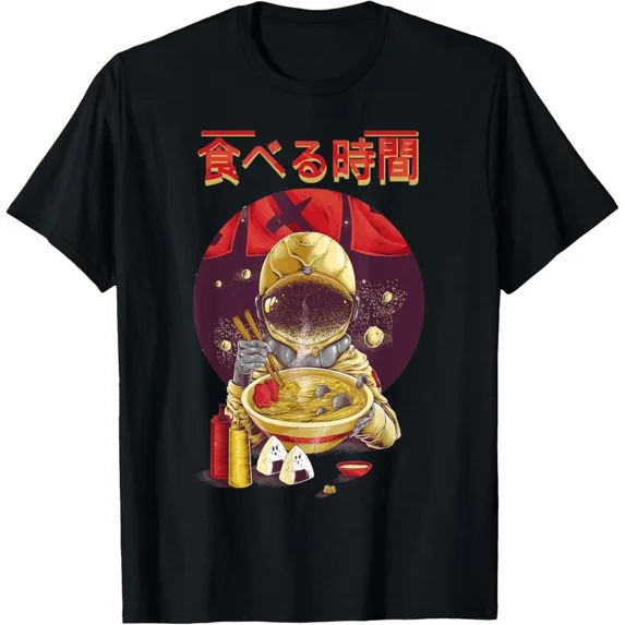 Astronaut Eating Ramen in Space Japanese Food Galaxy Cosmic Foodie ...
