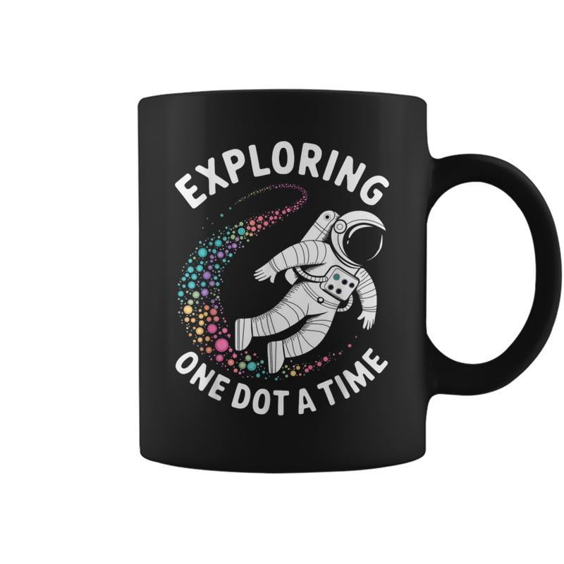 Astronaut Exploring One Dot A Time Dot Day Space Coffee Mug - Walmart.com