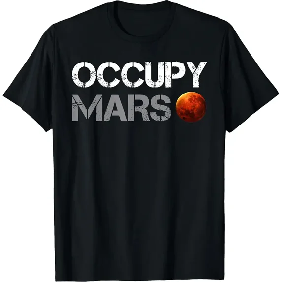 Astronaut Fan Mars Landing, Space Exploration, Occupy Mars T-Shirt ...