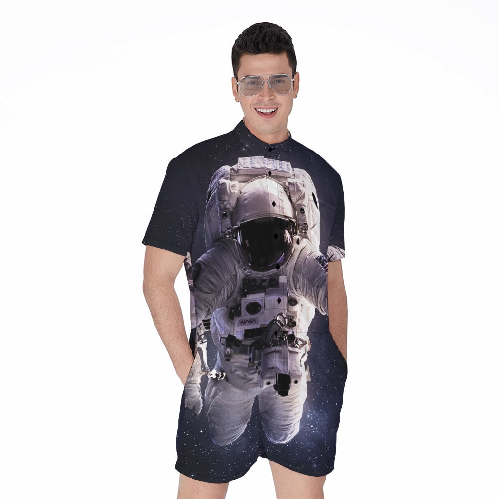 Astronaut Floating In Outer Space Short Sleeve Men'S Rompers, Space ...