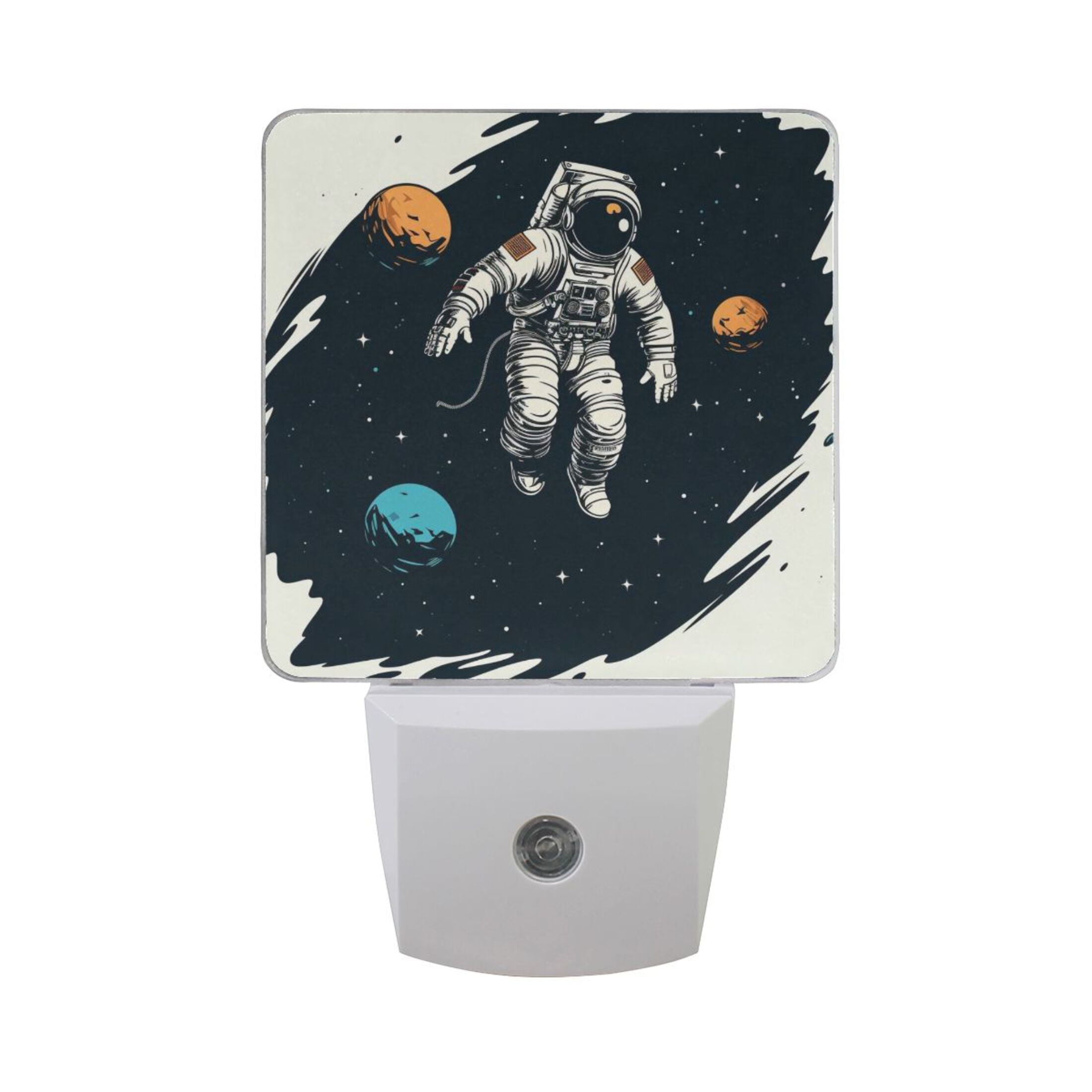 Astronaut Floating in Space Night Light 2 Pack LED Nightlight Plug into ...