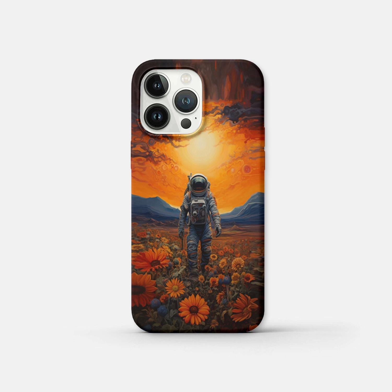 Astronaut Flower Field Phone Case Dreamy SciFi Nature for iPhone 17 11 ...