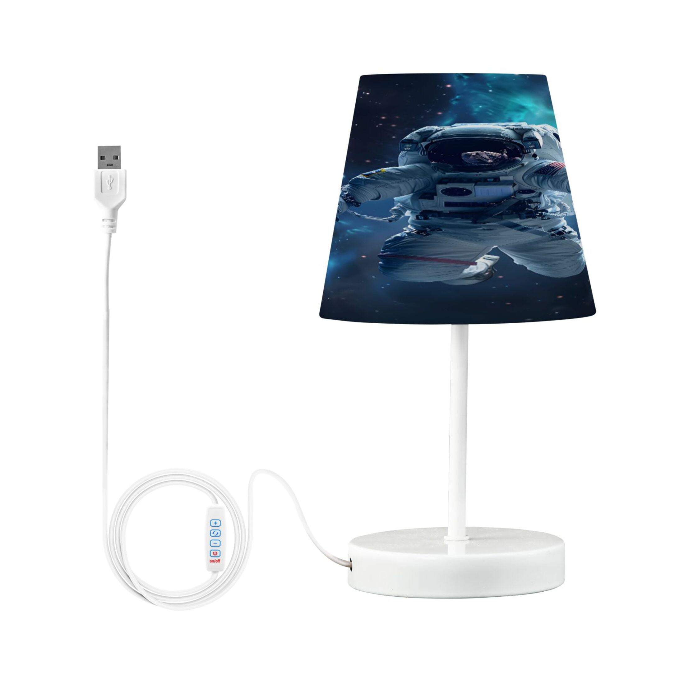 Astronaut Flowing Space Desk Lamp LED Table Nightstand Lamps with 3 ...