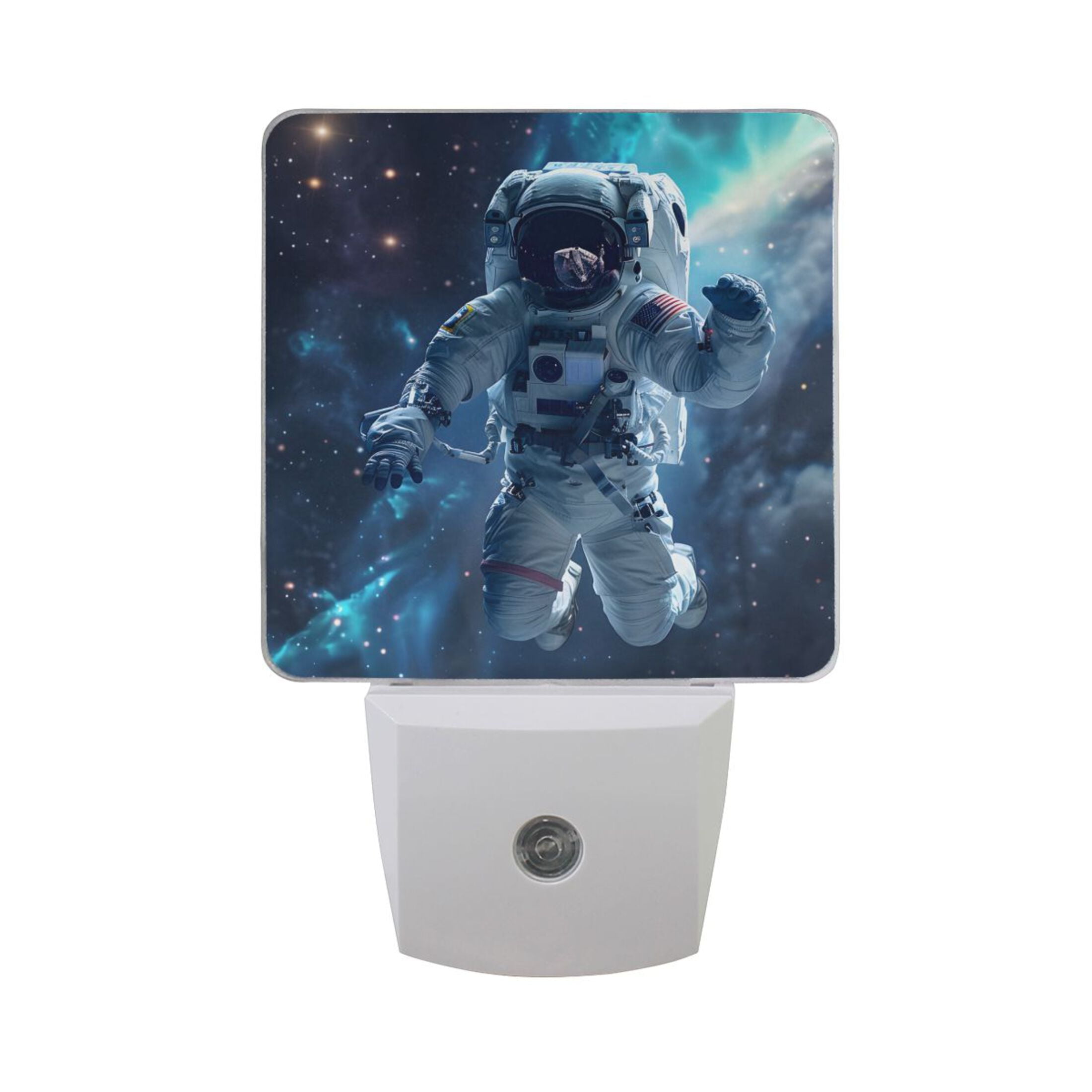 Astronaut Flowing Space Night Light 2 Pack LED Nightlight Plug into ...