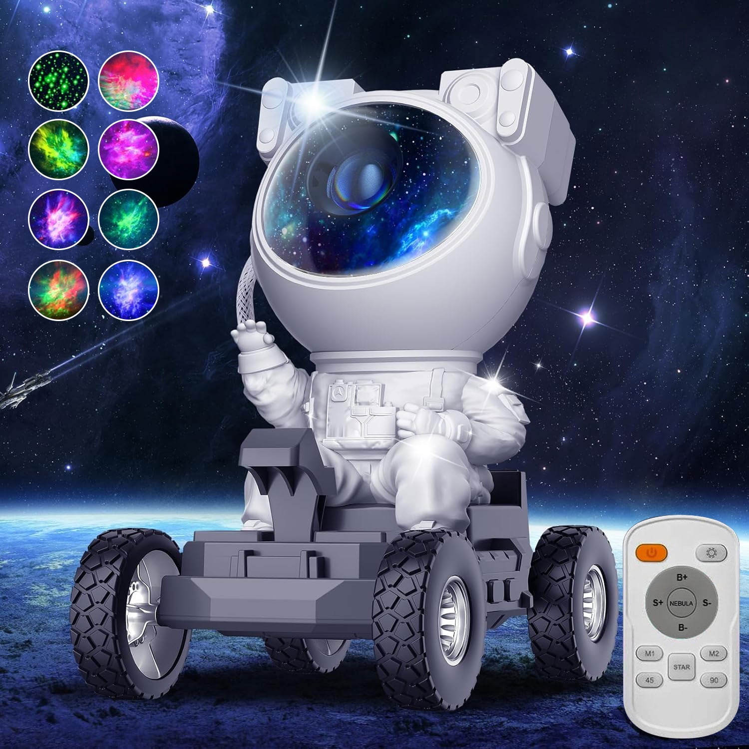 Astronaut Galaxy Projector, 8 HD Nebula Effects Night Light with Timer ...